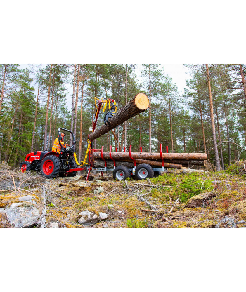 Rückewagen Kranman T3500 mit Kranman 30-50 Kran